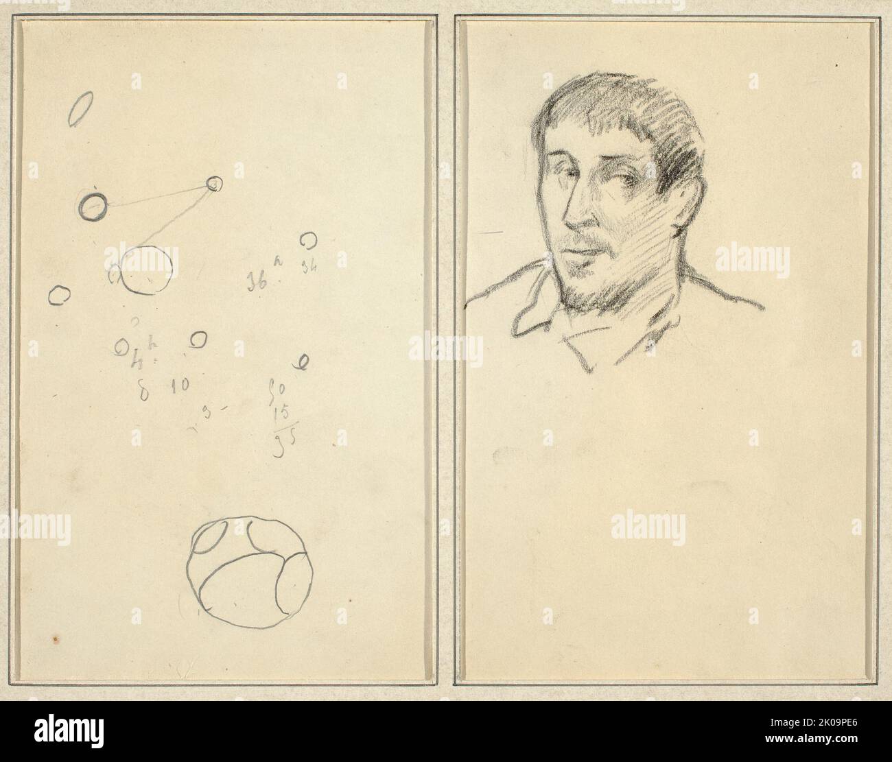 Circles and Numbers; Self-Portrait [recto], 1884-1888 Stock Photo - Alamy