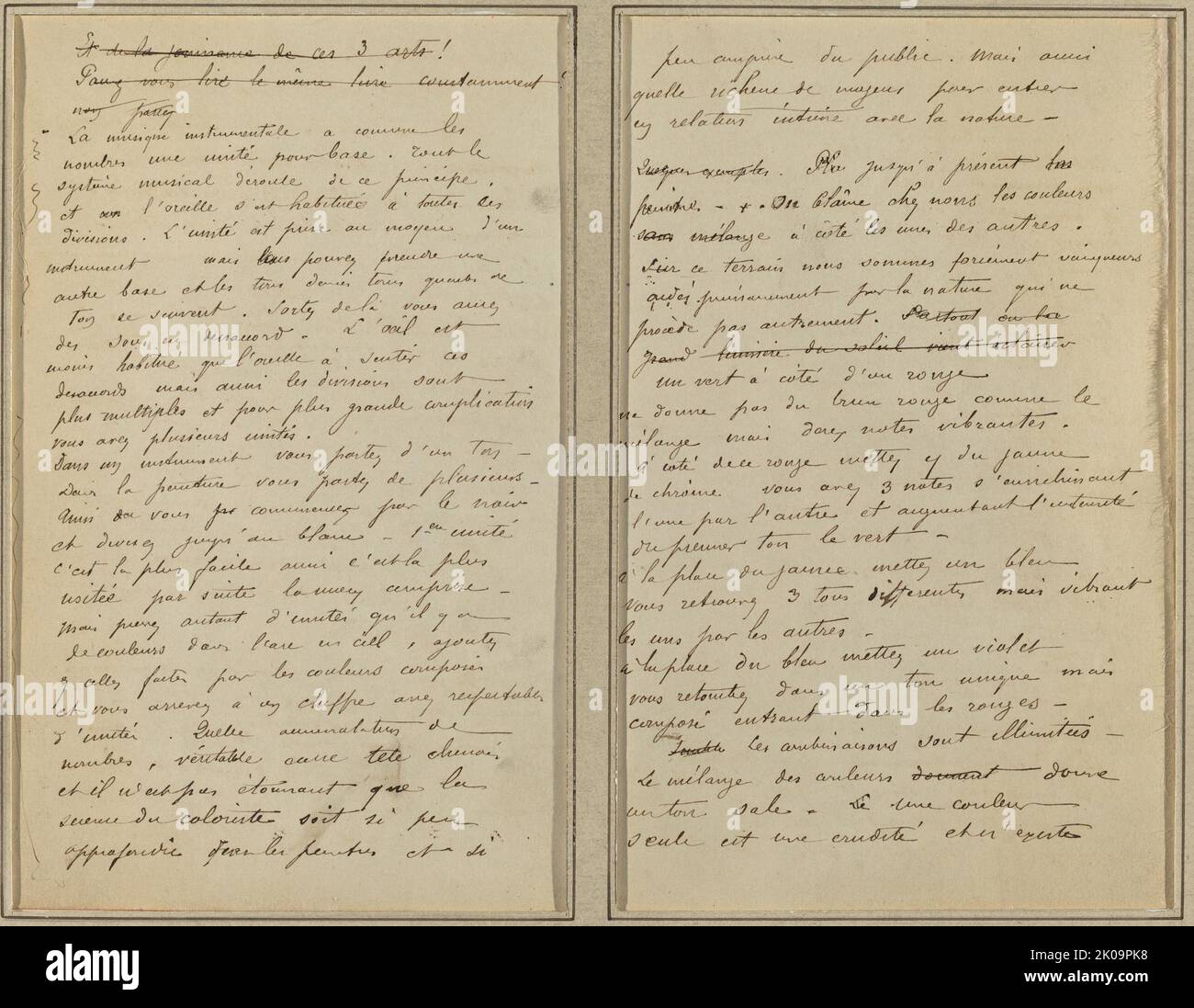 Manuscript Pages [recto], 1884-1888 Stock Photo - Alamy