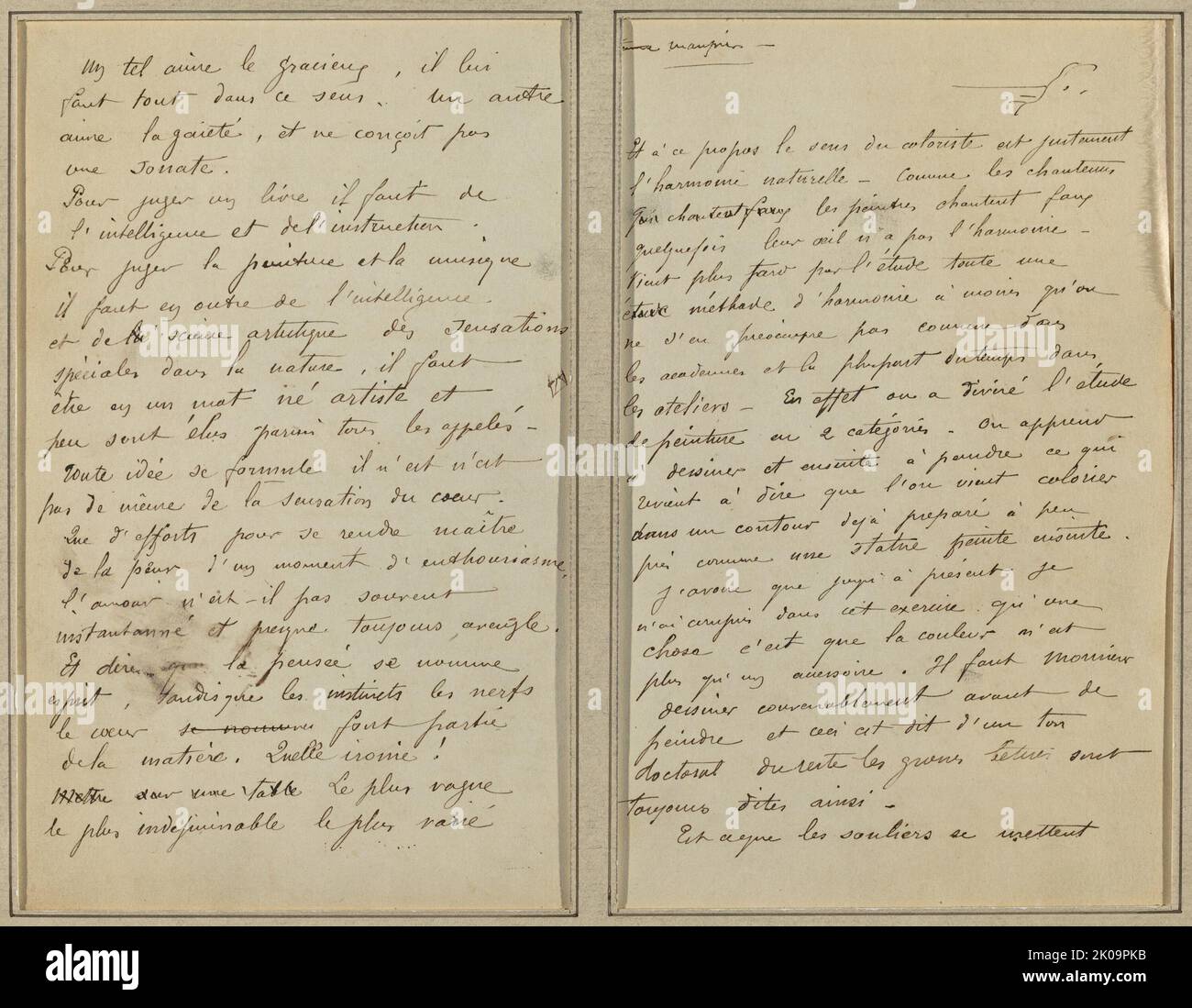 Manuscript Pages [recto], 1884-1888 Stock Photo - Alamy
