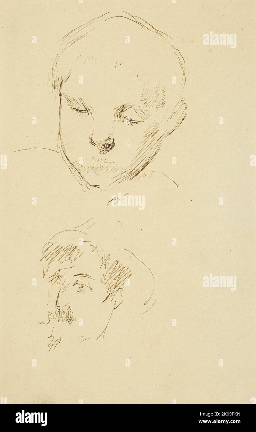 Profile of a Boy and Self-Portrait [recto], 1884-1888 Stock Photo - Alamy