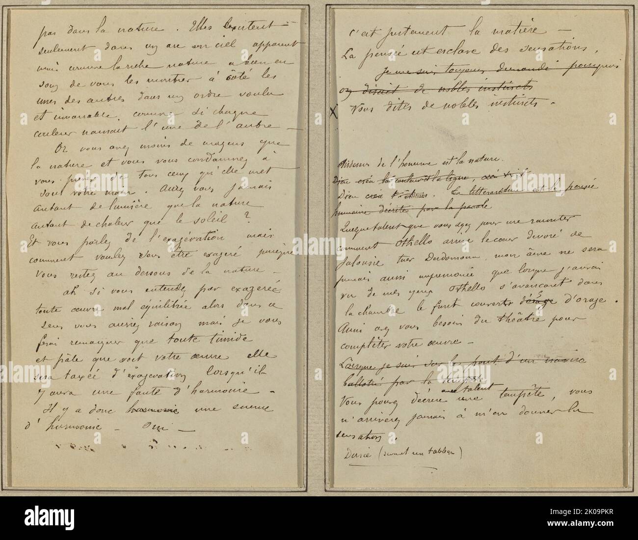 Manuscript Pages [verso], 1884-1888 Stock Photo - Alamy