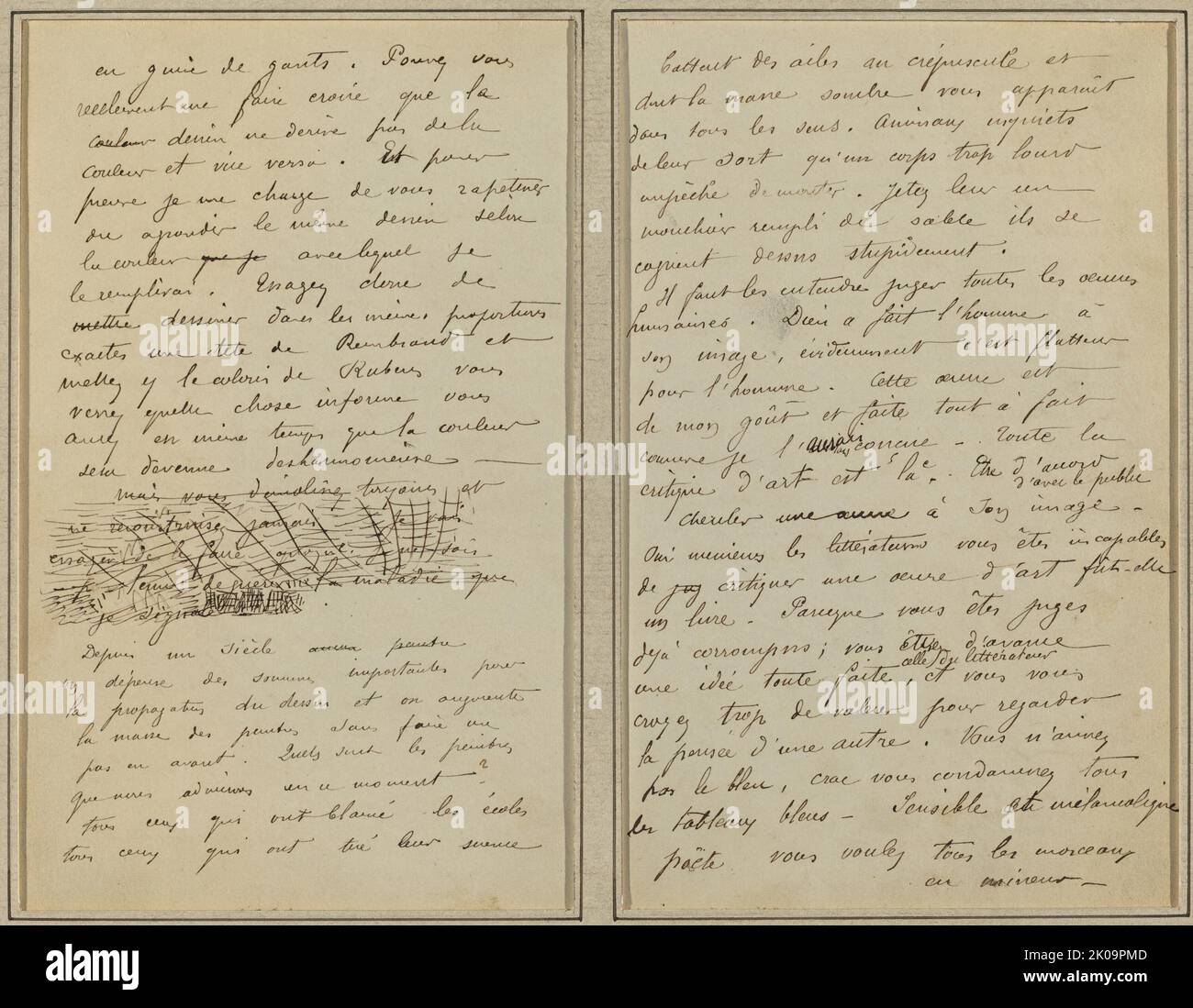 Manuscript Pages [verso], 1884-1888 Stock Photo - Alamy