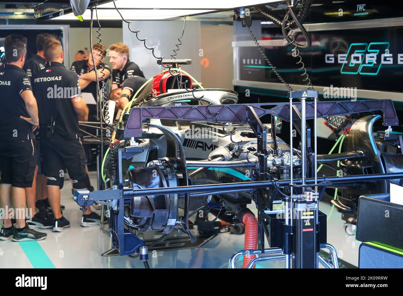 mechanicals at work on the car Mercedes-AMG Petronas F1 Team Stock ...