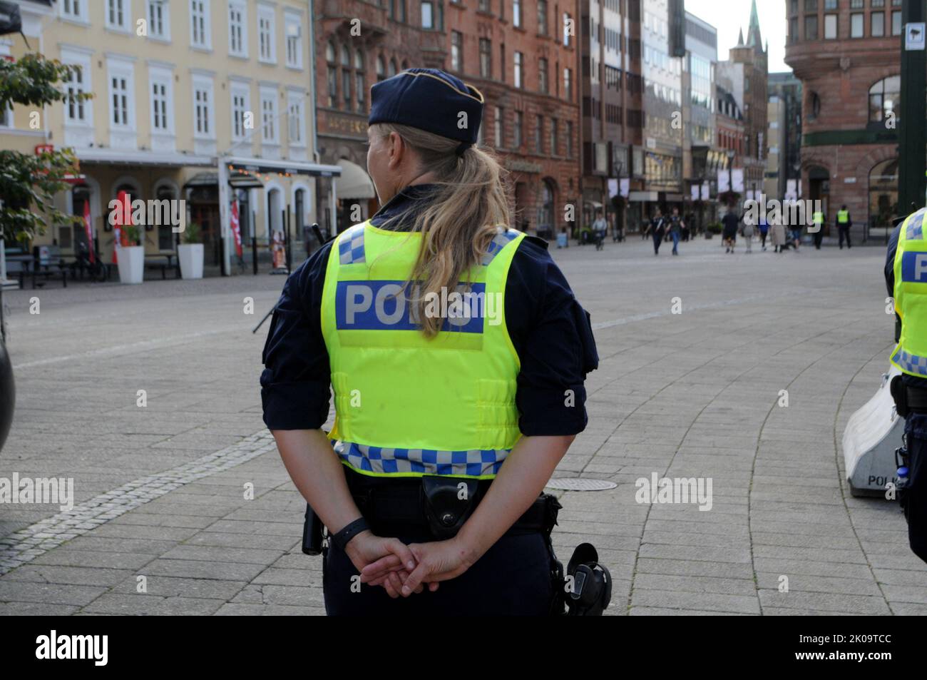 Malmo /Sweden/10 September 2022/Swedish police on ndutry during generla ...