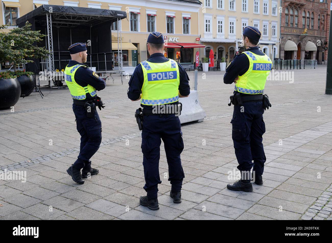 Malmo /Sweden/10 September 2022/Swedish police on ndutry during generla ...