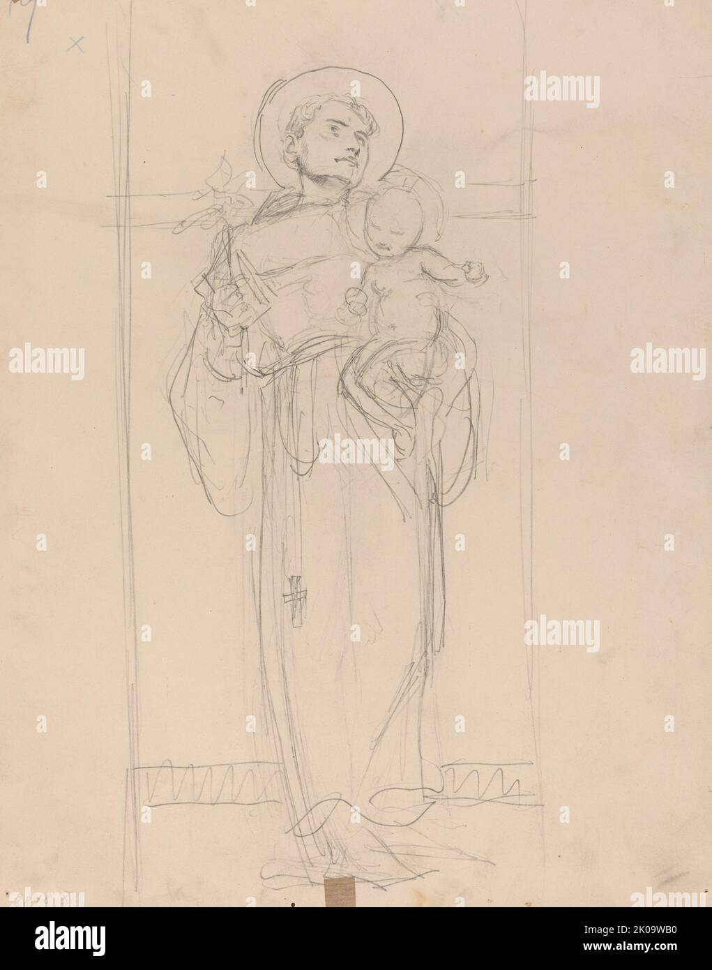 Standing Saint holding the Christ Child, 1896 Stock Photo - Alamy