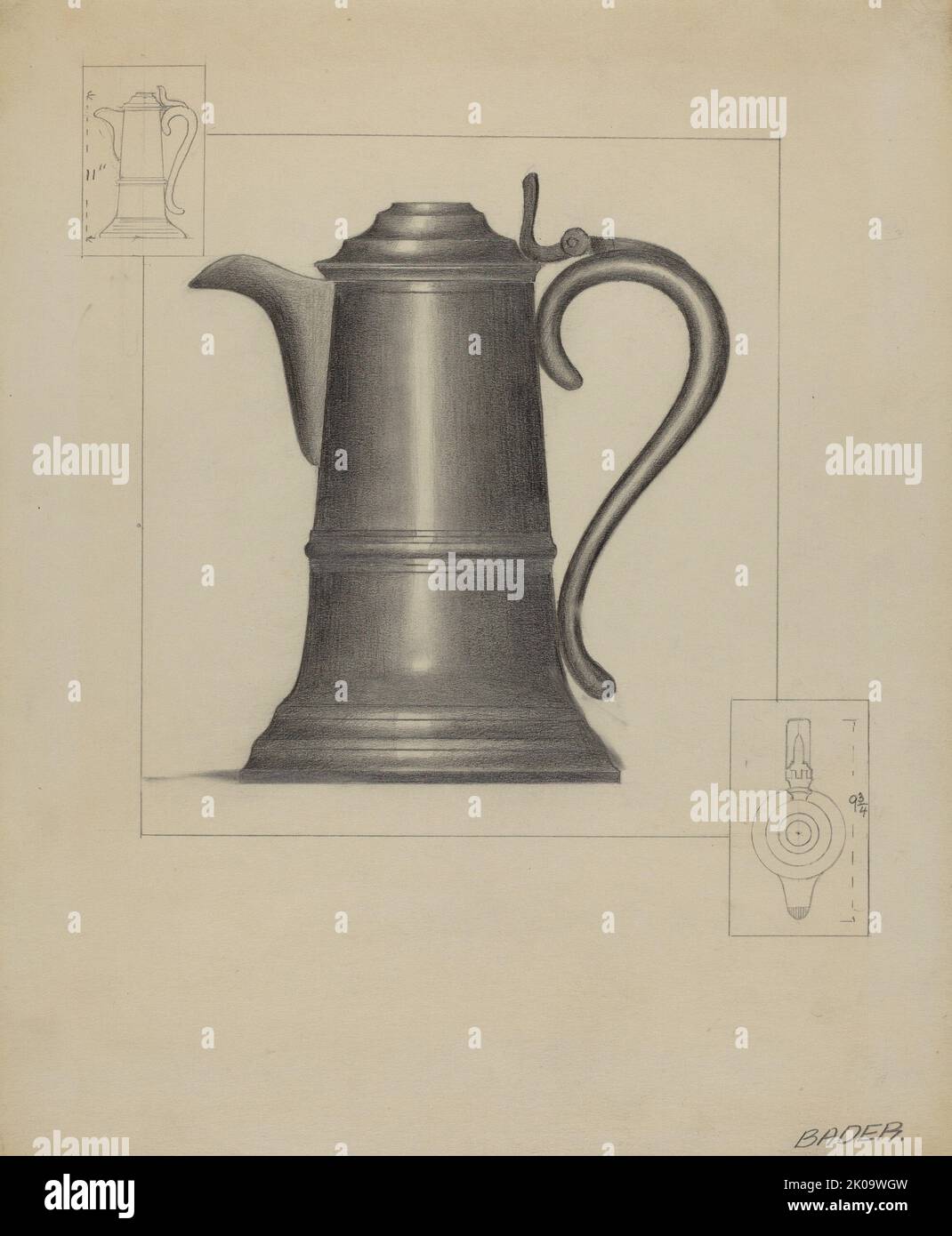 Flagon drawing hi-res stock photography and images - Alamy