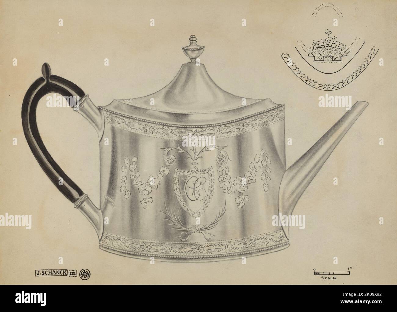 Silver Teapot, c. 1936 Stock Photo - Alamy