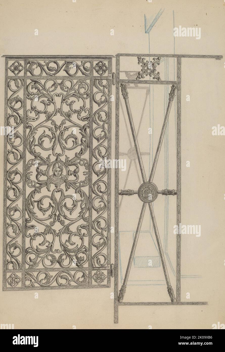 Metal gate 1930s hi-res stock photography and images - Alamy