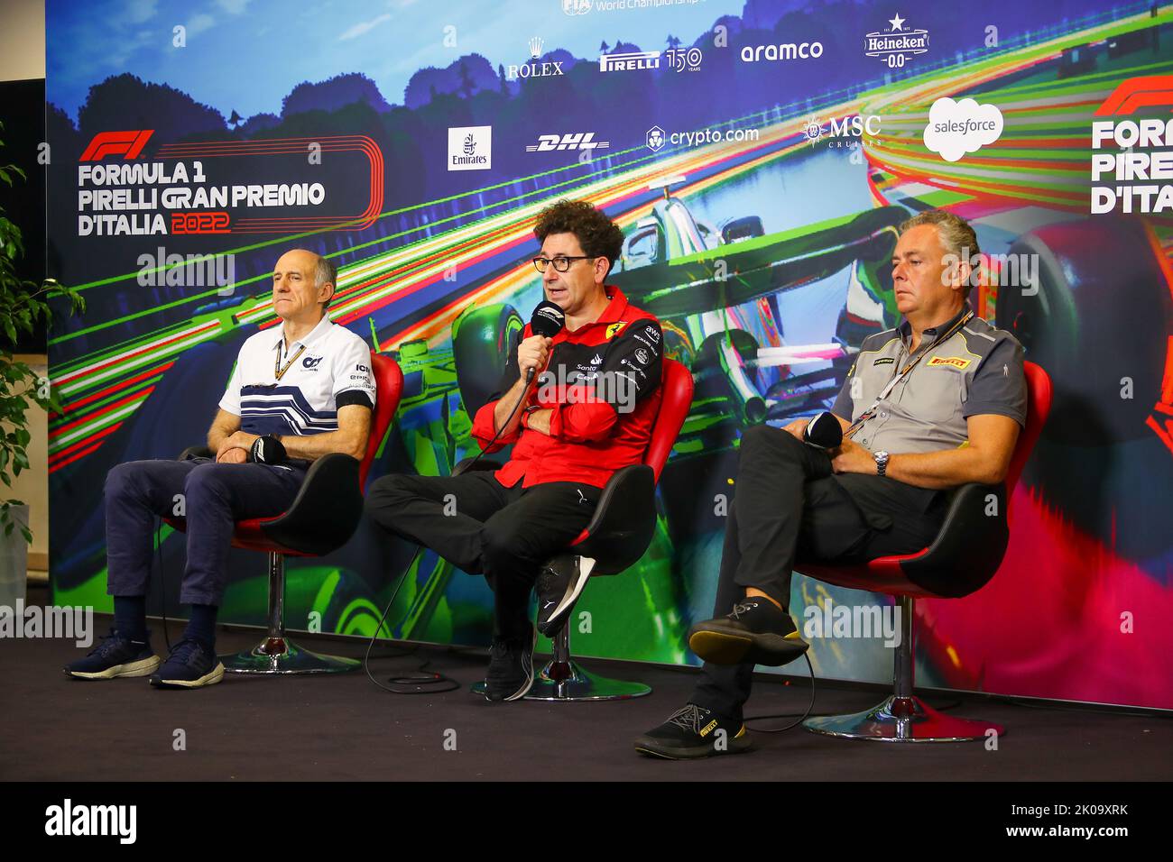 Franz Tost (ITA) Scuderia AlphaTauri Team Principal - Mattia Binotto ...