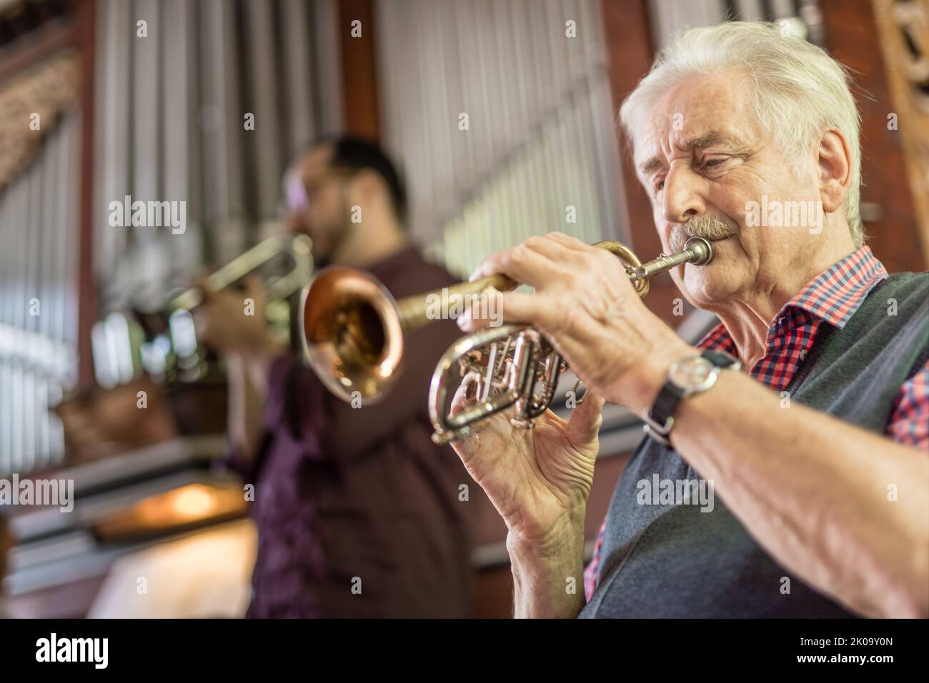 Cottbus, Germany. 10th Sep, 2022. Trumpet virtuoso Ludwig Güttler ...