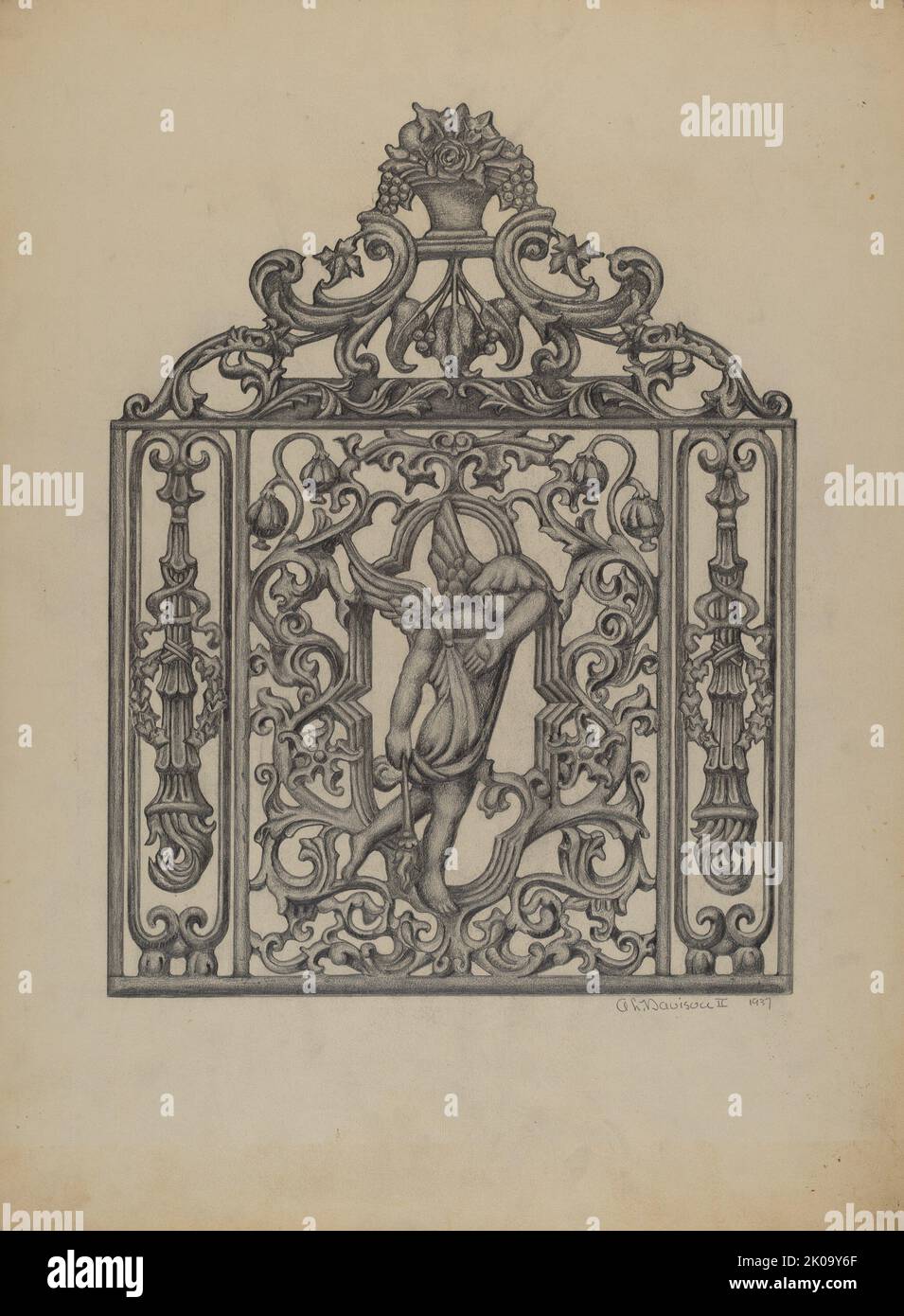 Gate for Cemetary Plot, 1937 Stock Photo - Alamy