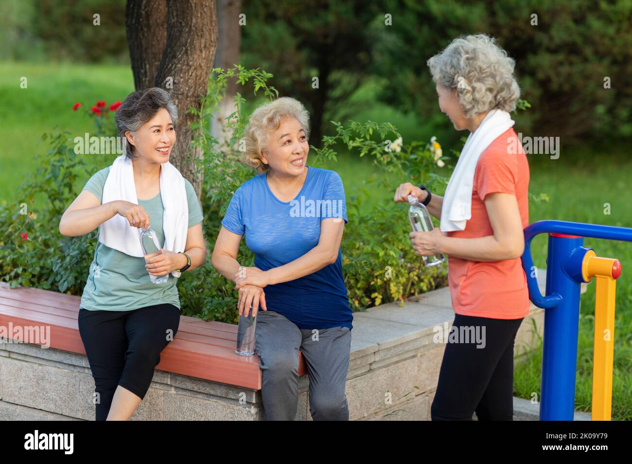 Exercise china park senior equipment hi-res stock photography and ...