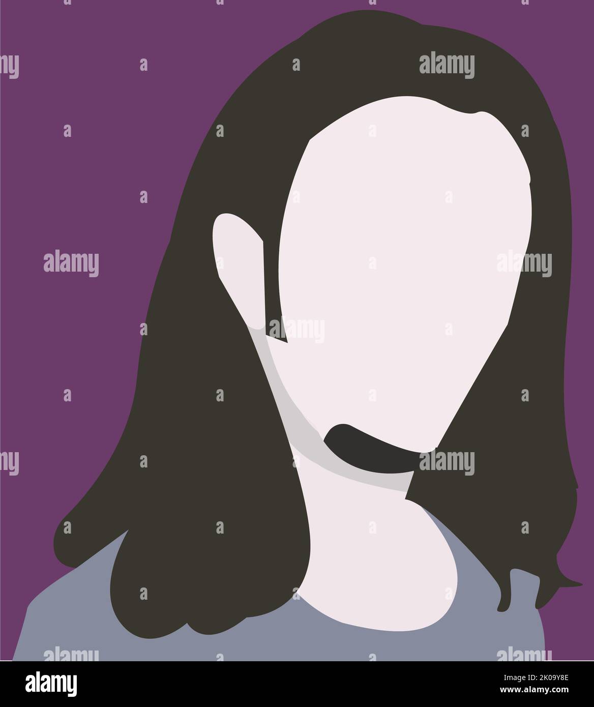 A guy with long hairstyle illustration, guy with hair on his chin ...