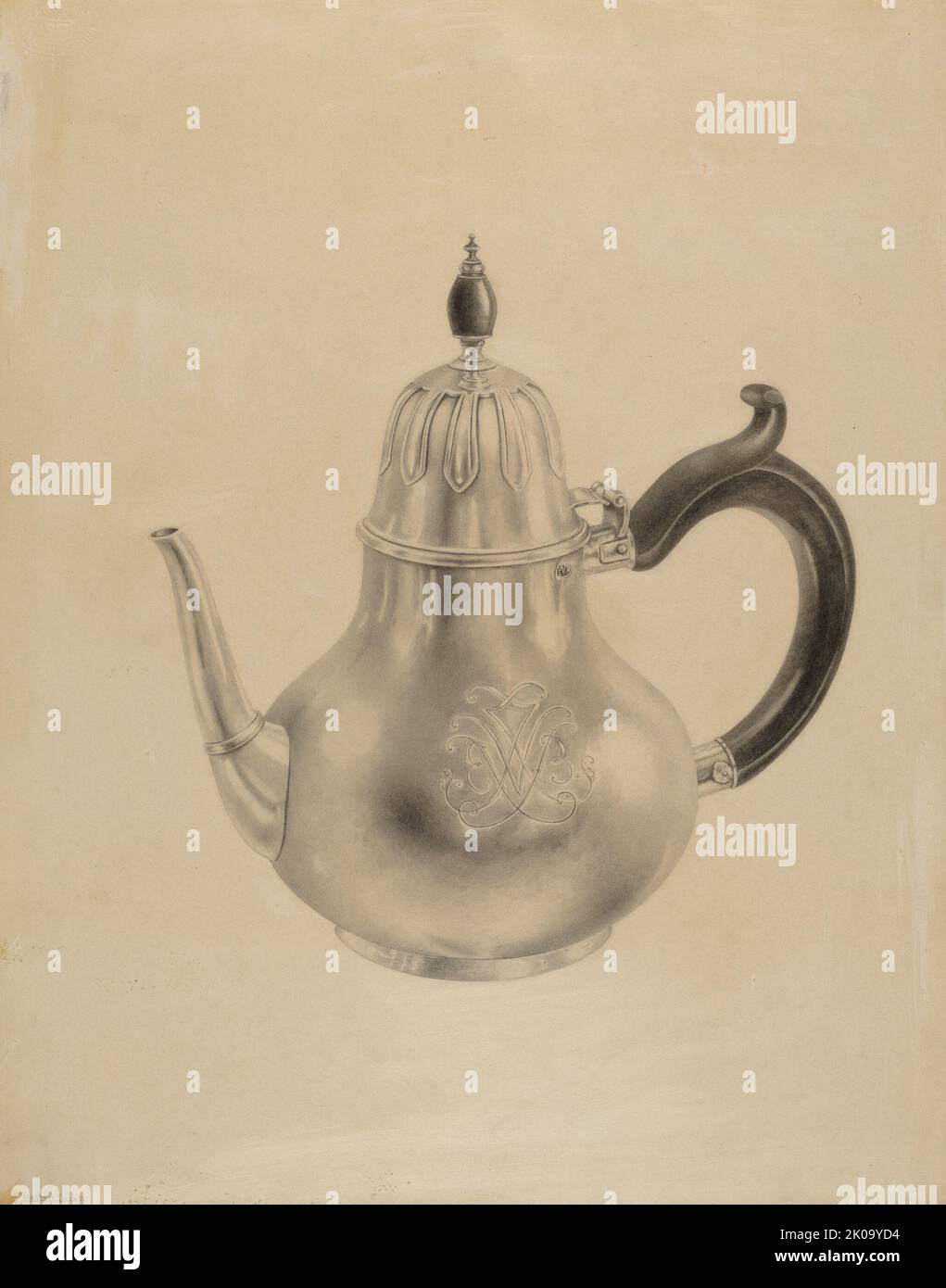 Silver teapot engraved hi-res stock photography and images - Alamy