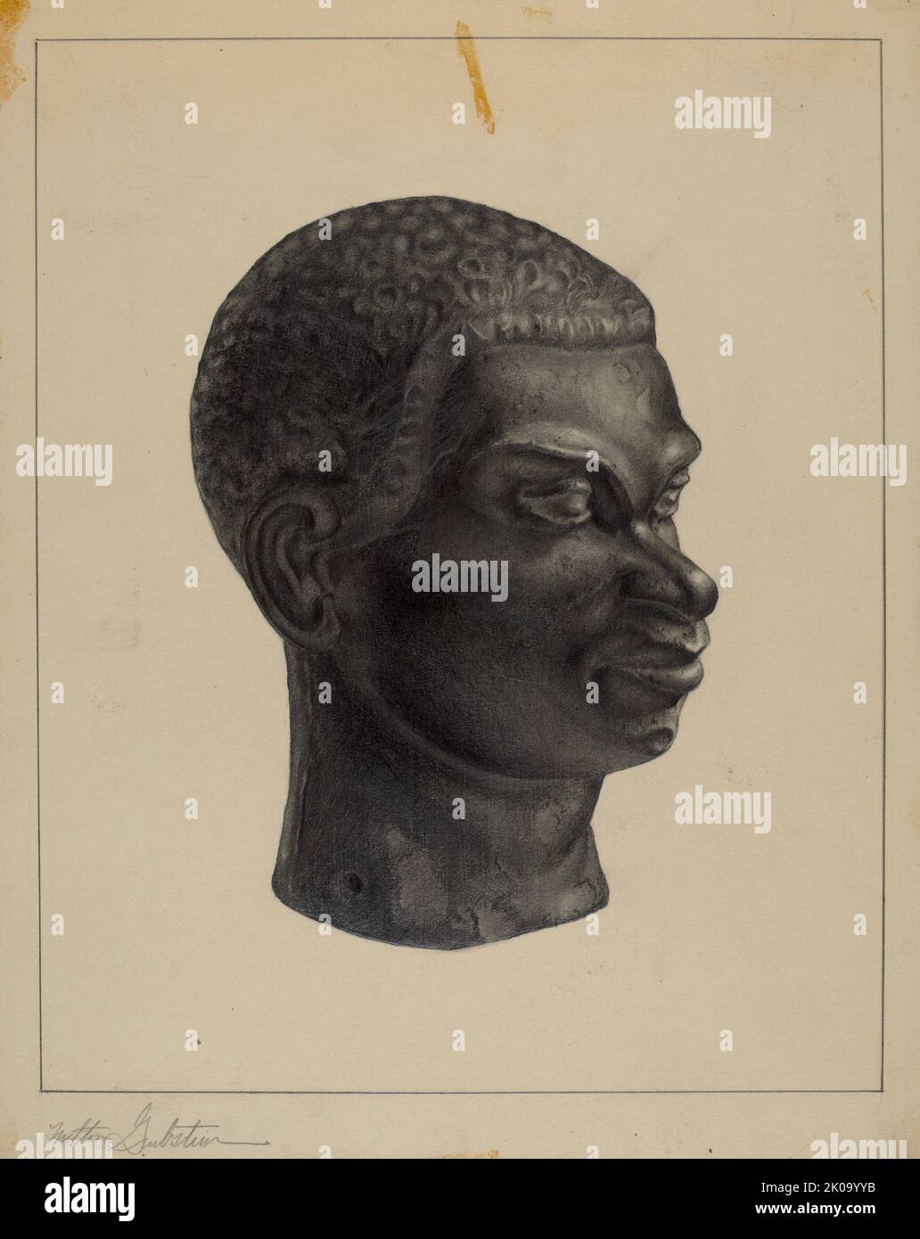 Head (Top of Hitching Post), c. 1937 Stock Photo - Alamy