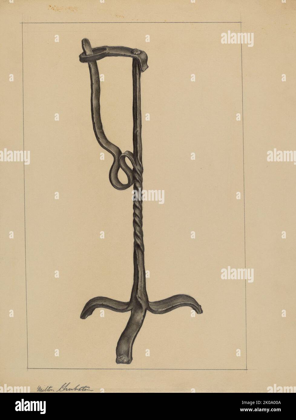 Rush Light Holder, c. 1937 Stock Photo - Alamy