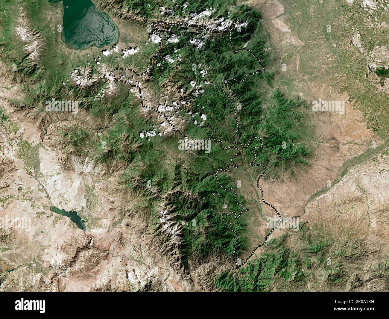 Kalbajar-Lachin, region of Azerbaijan. High resolution satellite map ...