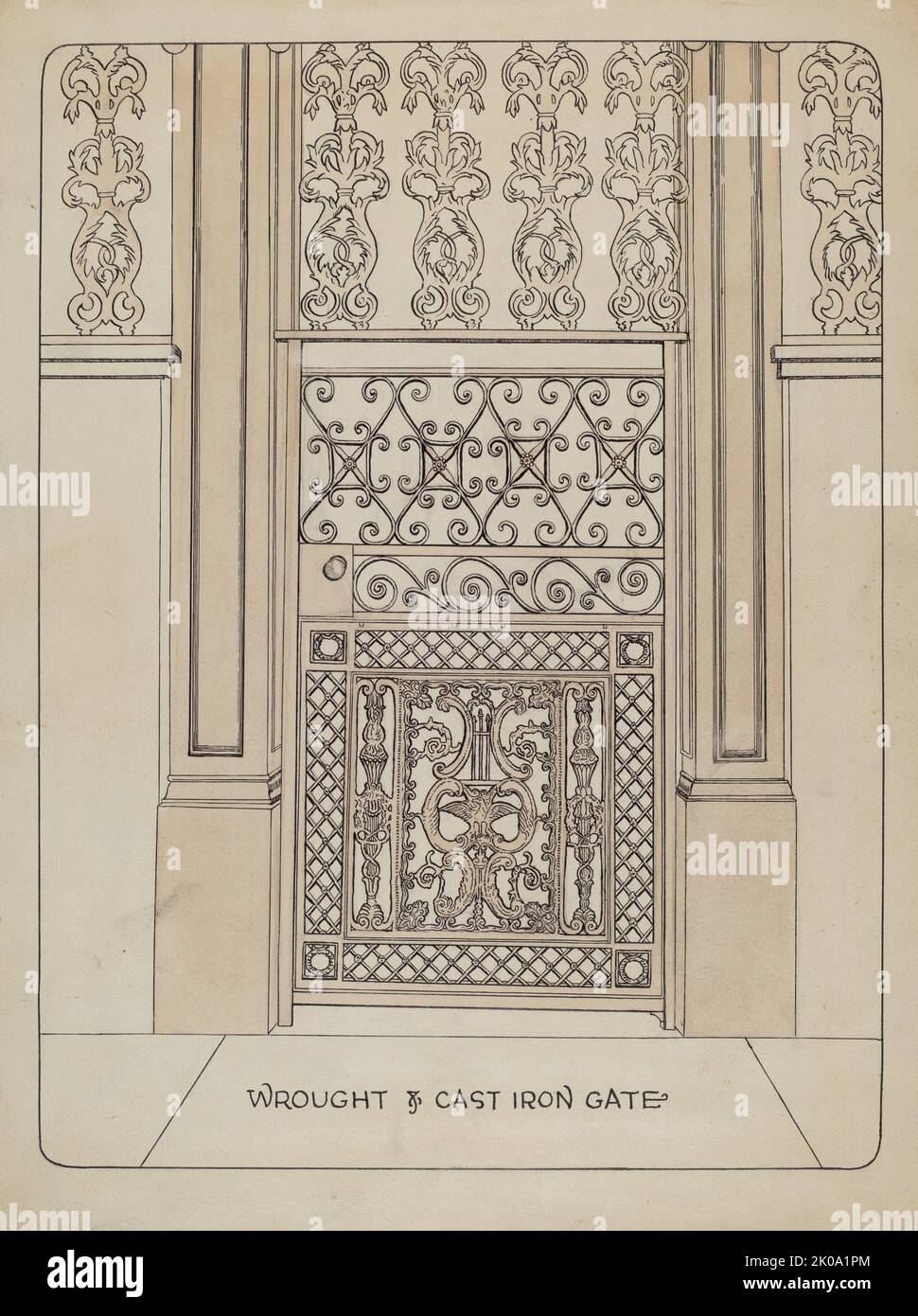 Cast Iron Gate, c. 1936 Stock Photo - Alamy