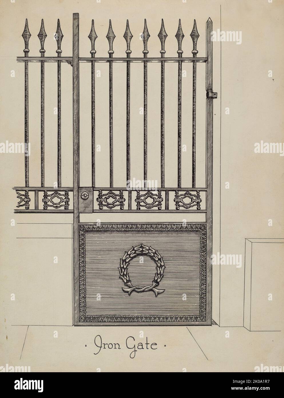Cast Iron Gateway, c. 1936 Stock Photo - Alamy