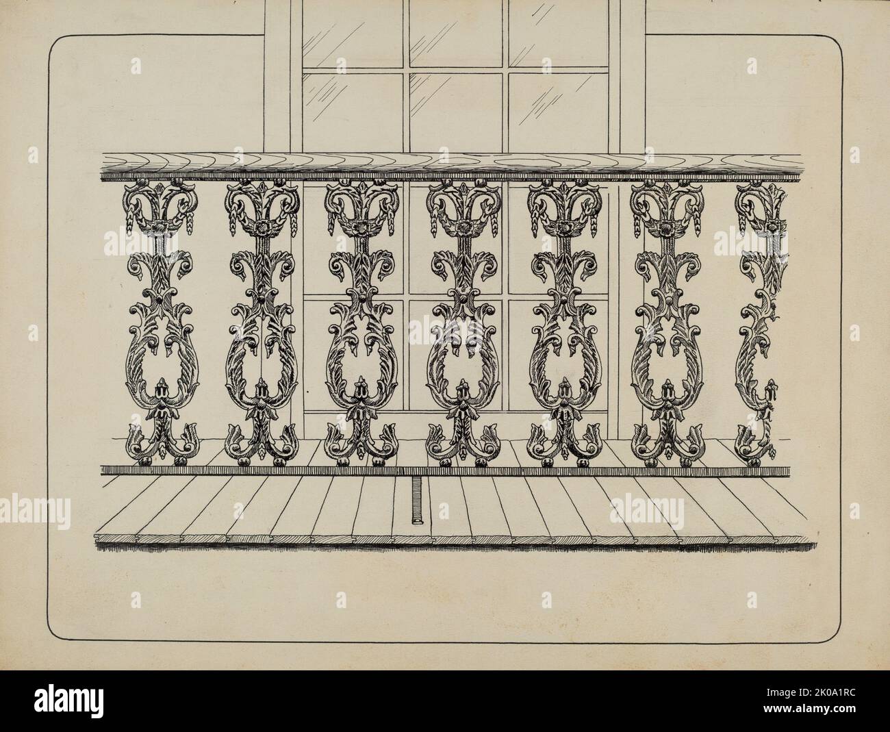 Cast Iron Balcony Rail, c. 1936 Stock Photo - Alamy
