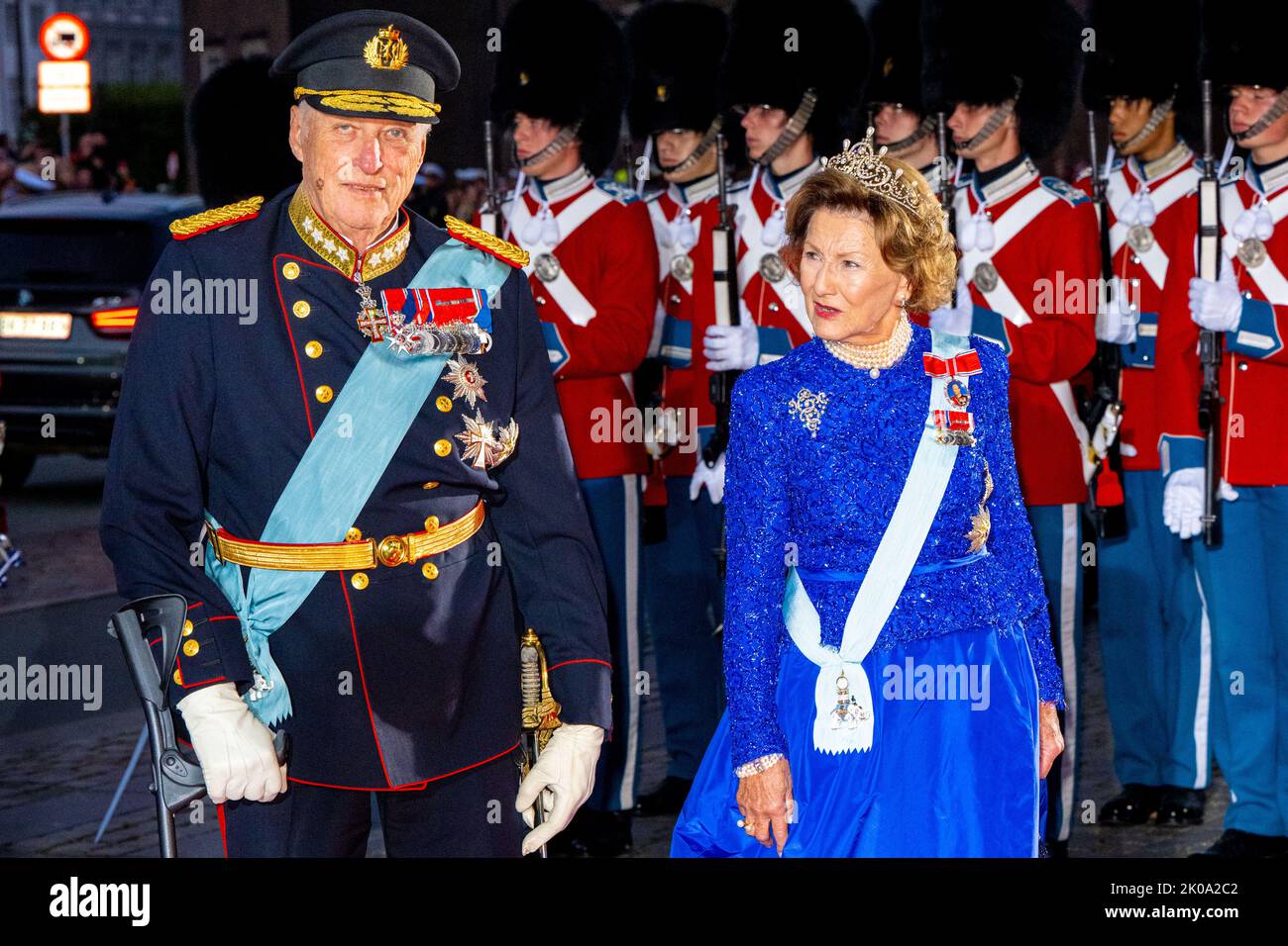 King Harald V and Queen Sonja of Norway attending the Gala performance ...