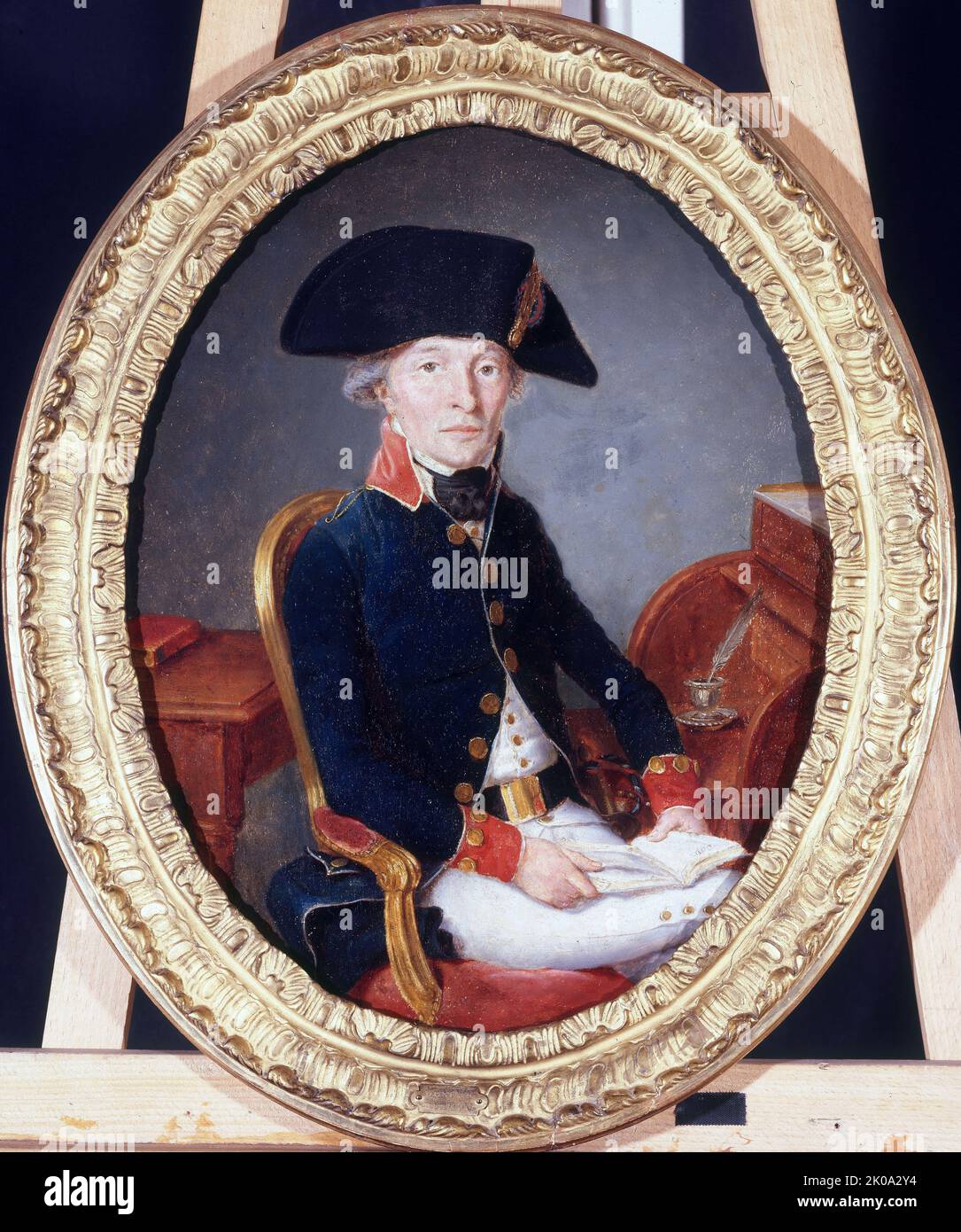 Portrait d'un officier de la garde nationale à l'époque révolutionnaire ...