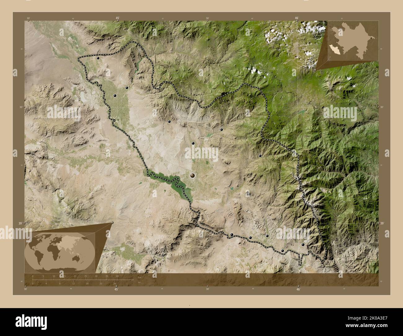 Nakhchivan, region of Azerbaijan. Low resolution satellite map ... Nakhchivan, region of Azerbaijan. Low resolution satellite map ...