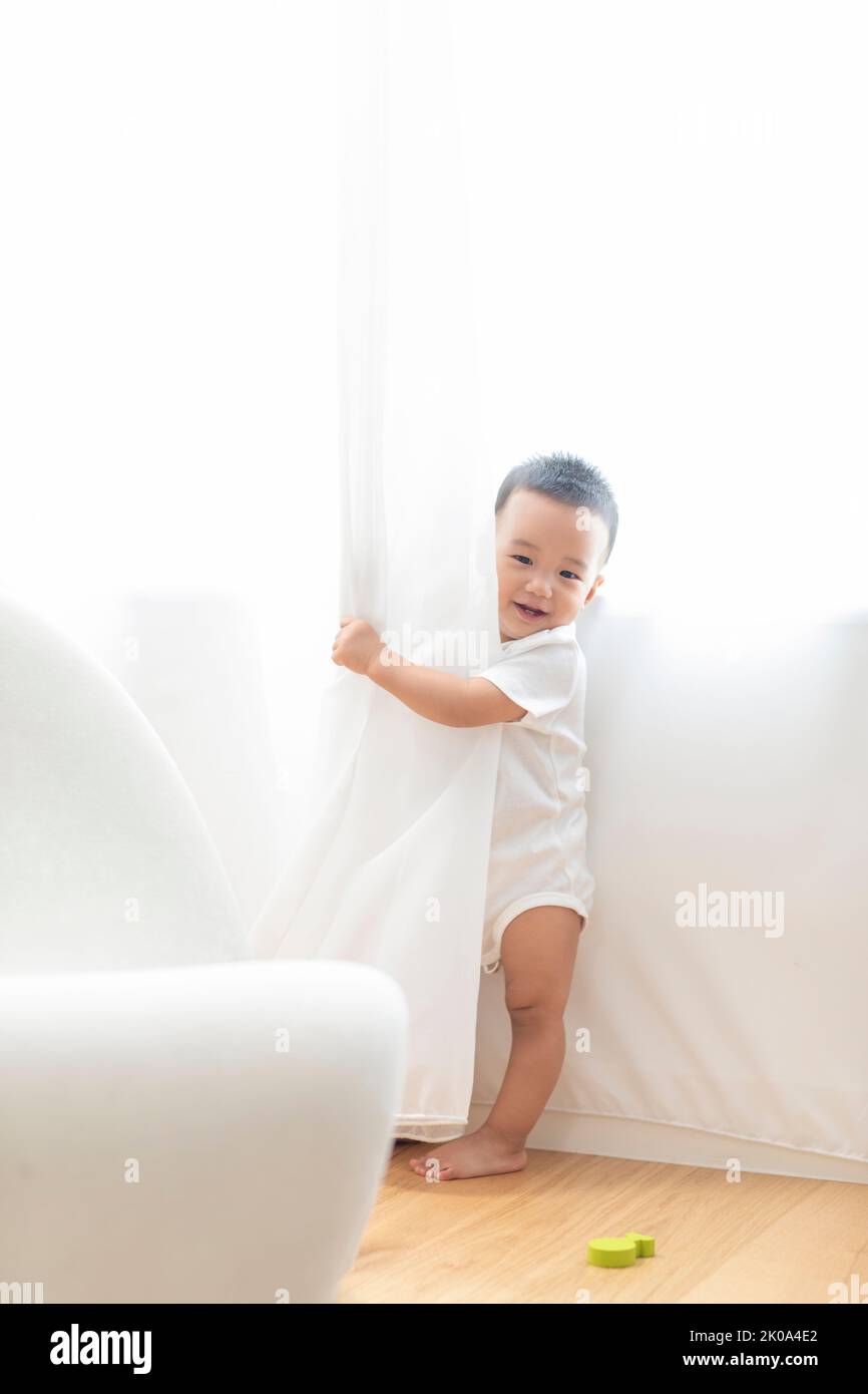 Portrait of cute Chinese baby boy Stock Photo - Alamy