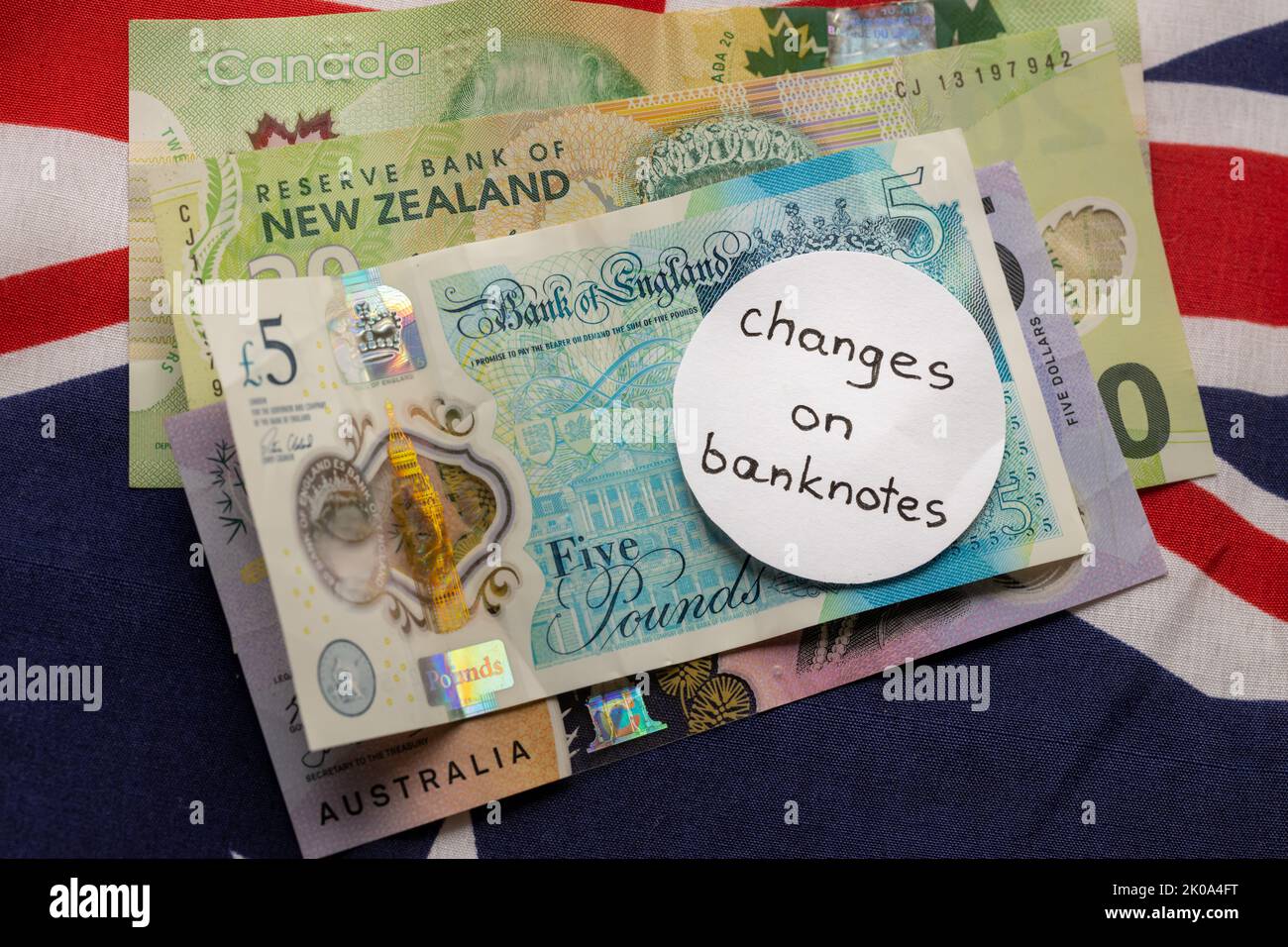 Banknotes of countries that will change banknotes with the image of the ...