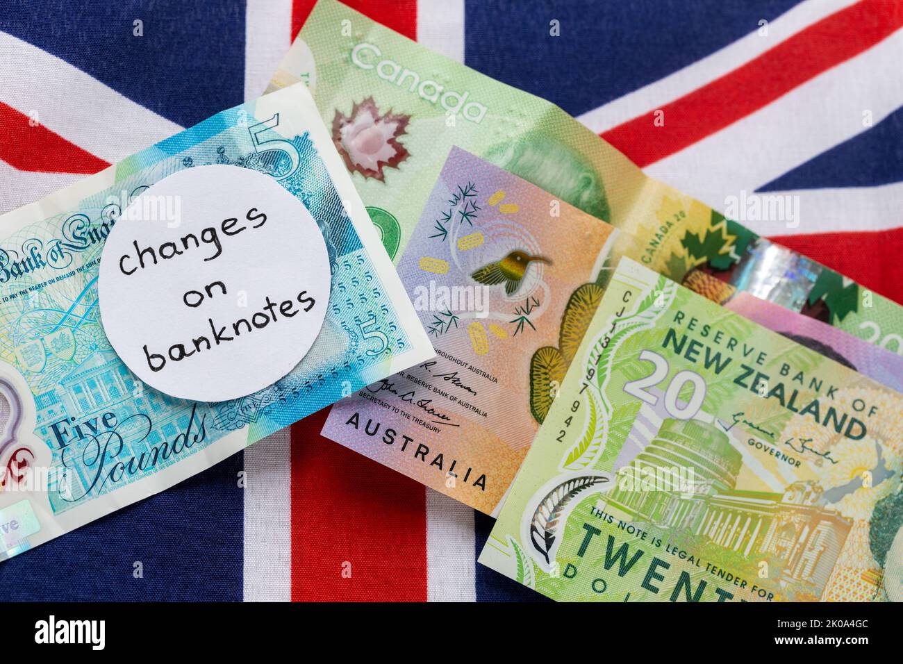 Banknotes of countries that will change banknotes with the image of the ...