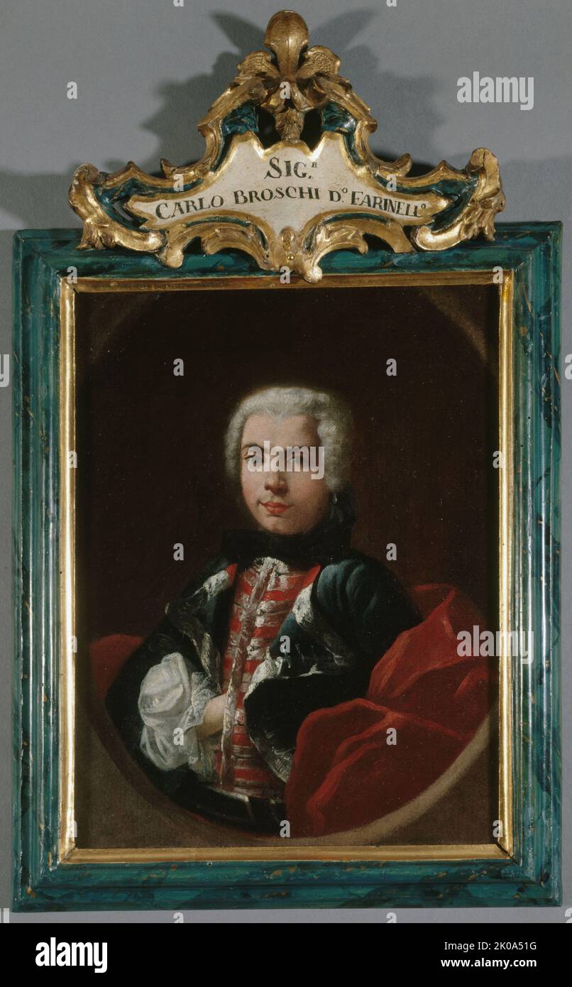 Portrait of Farinelli (Carlo Broschi, known as) 1705-1782, soprano ...
