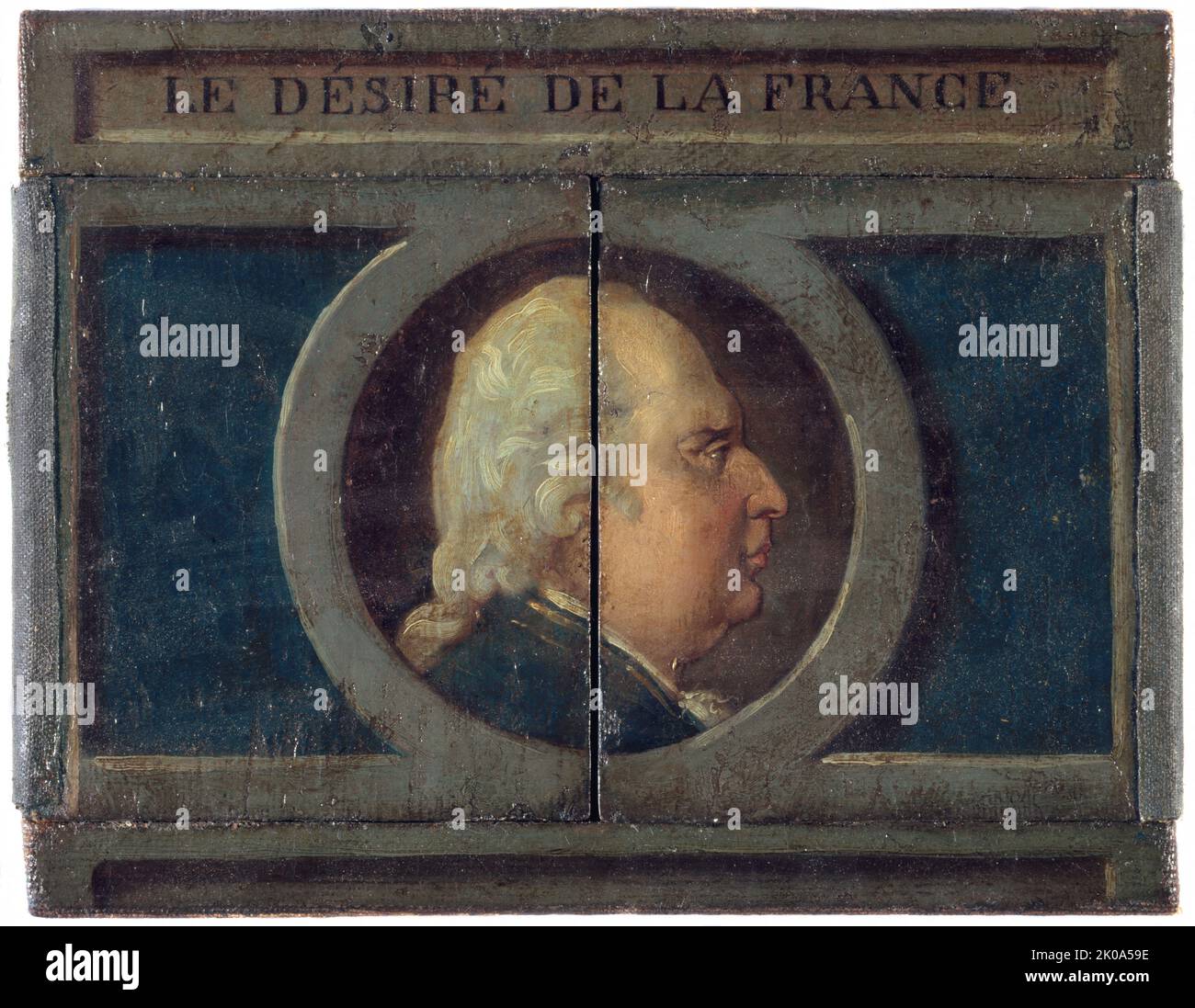 Le Desire' of France. Portrait of Louis XVIII and hidden portrait of ...