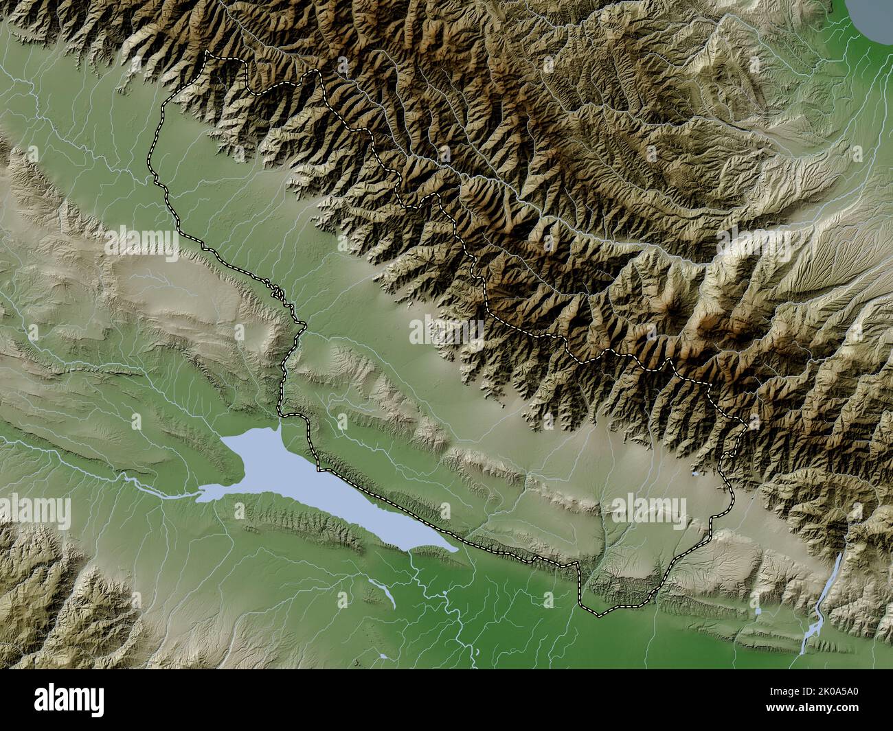 Shaki-Zaqatala, region of Azerbaijan. Elevation map colored in wiki ...