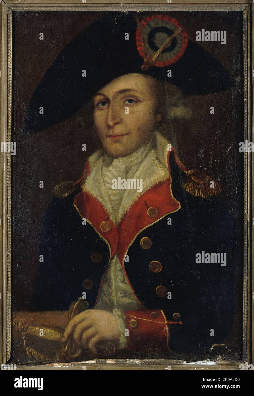 Portrait of a national guard wearing a post-1792 costume, between 1792 ...