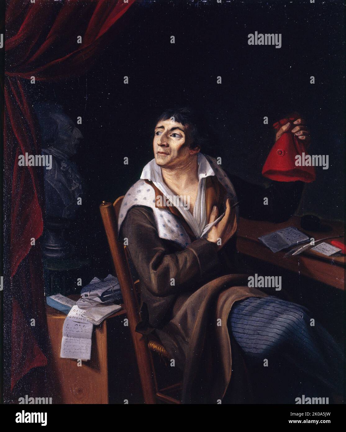 Portrait of Jean-Paul Marat (1743-1793), publicist and politician, c1793 Stock Photo - Alamy