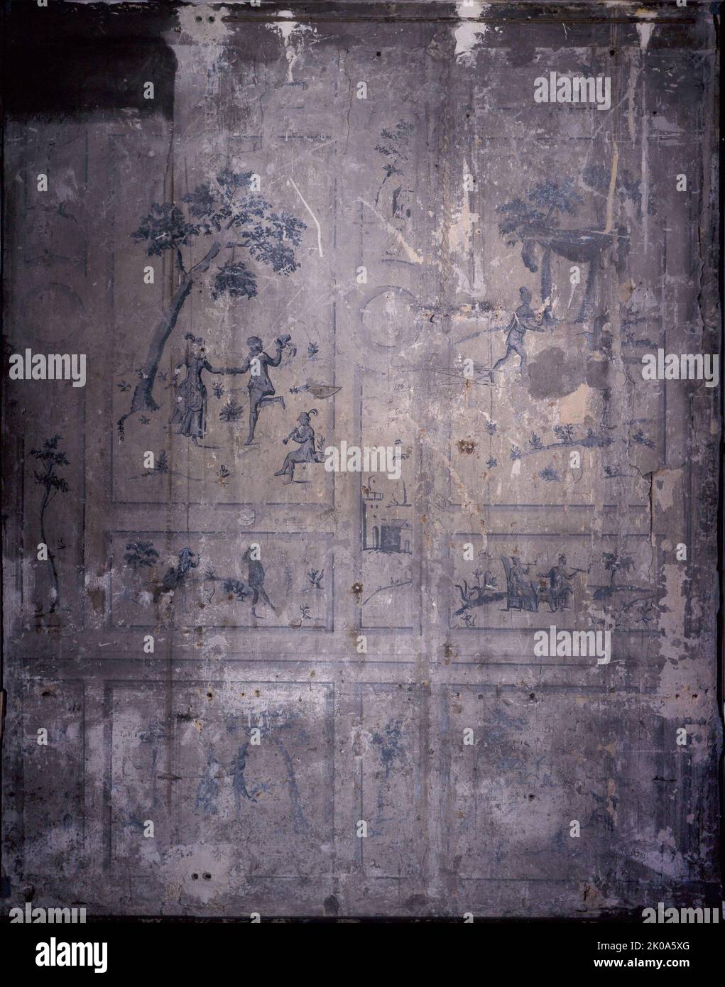 Wall painting: pastoral scenes, between 1715 and 1725 Stock Photo - Alamy