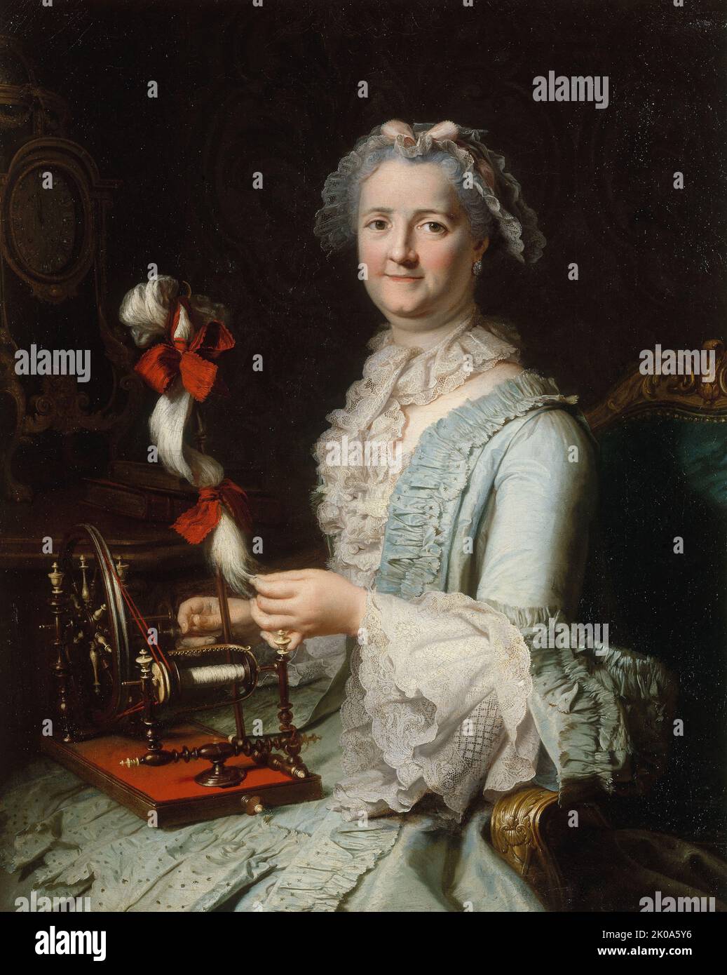Presumed portrait of Françoise-Marie Pouget, second wife of Chardin ...