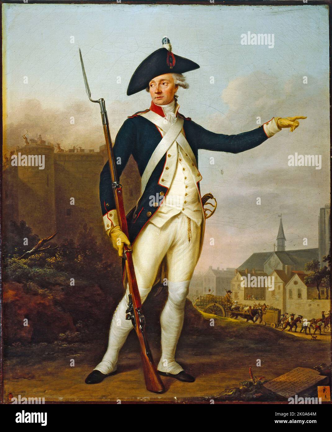 Citizen Nau-Deville, in National Guard uniform, transporting a convoy ...