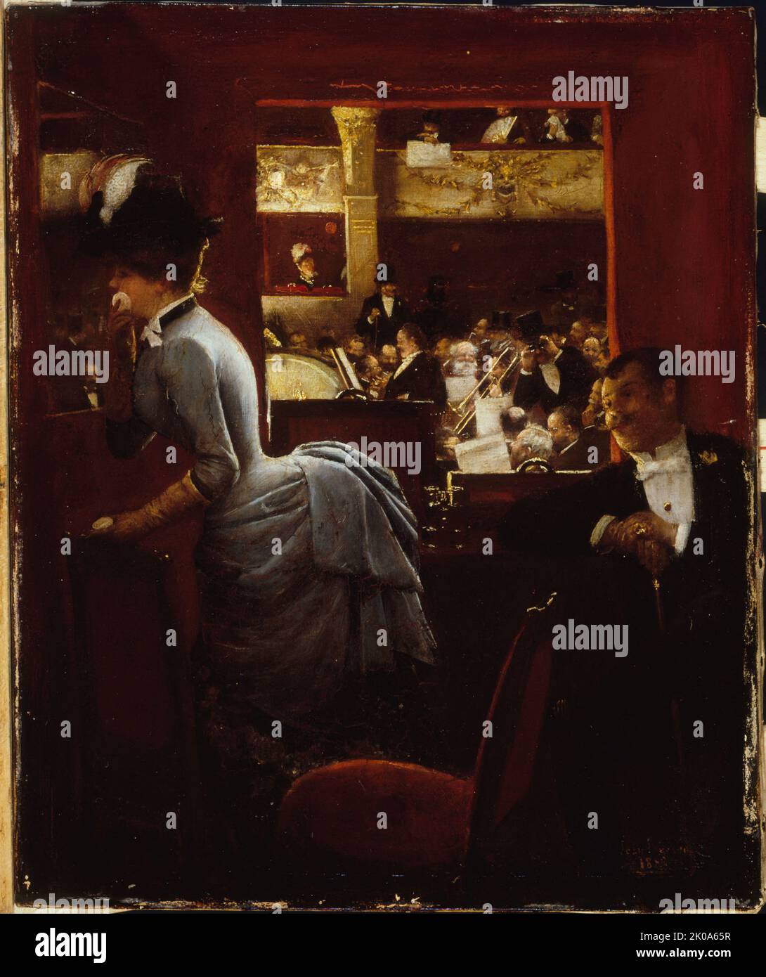 The ground floor box, at the Theatre des Varieties, 1883 Stock Photo ...