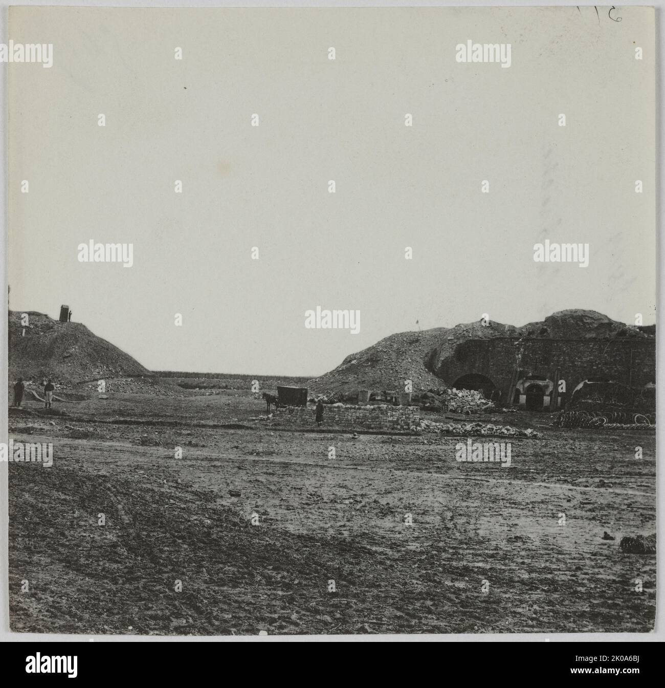 Panorama de la Brèche, Fort d'Issy, Issy-les-Moulineaux, 1871 Stock ...