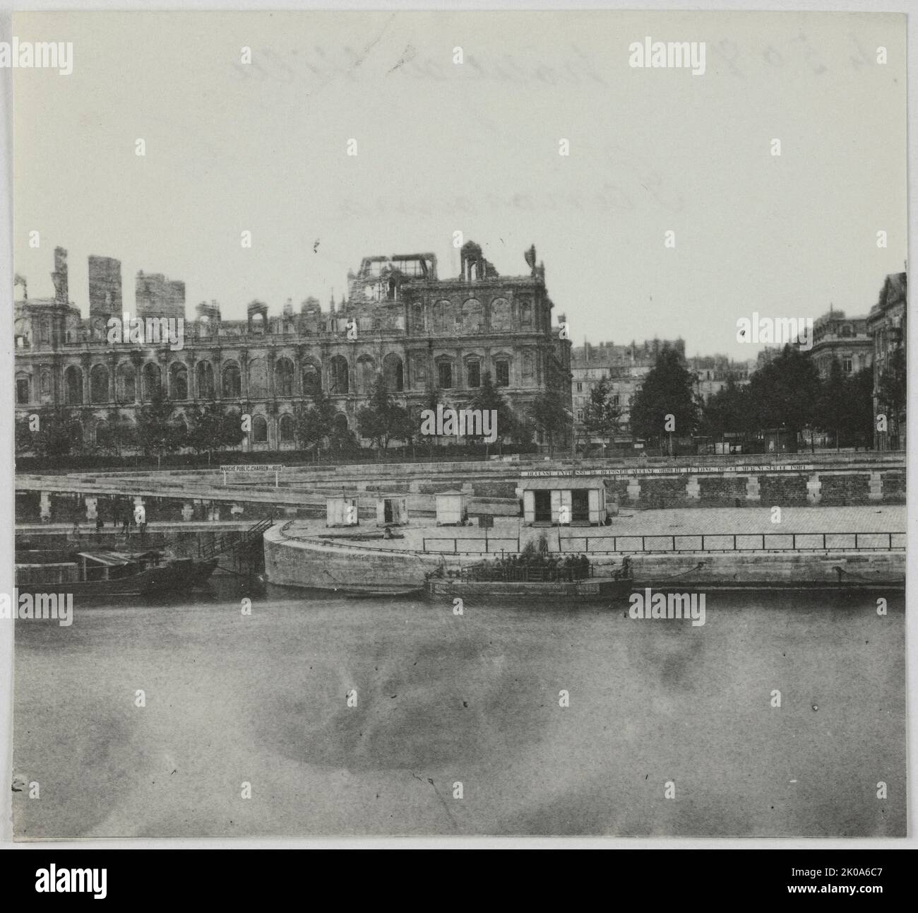 Panorama of the Hotel de Ville, 4th arrondissement, Paris, 1871 Stock ...