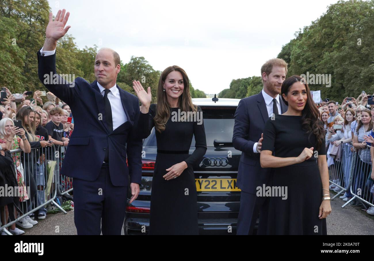 The Prince and Princess of Wales and the Duke and Duchess of Sussex ...