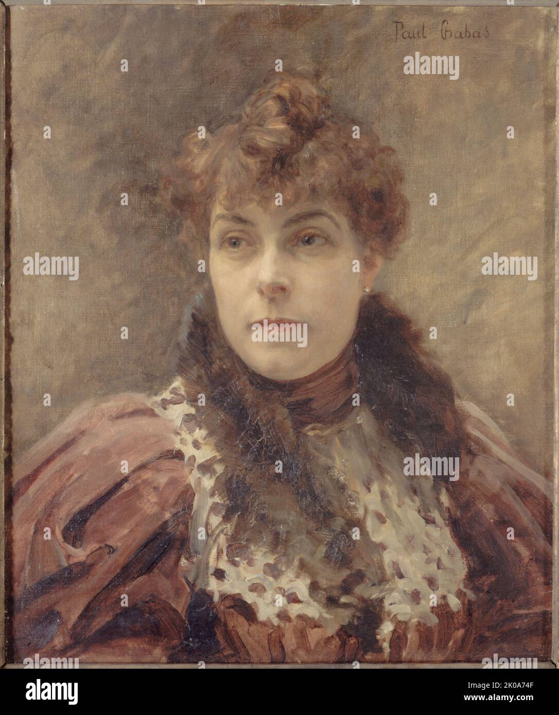 Portrait of Daniel Lesueur (known as Jeanne Loiseau, 1860-1921), woman ...