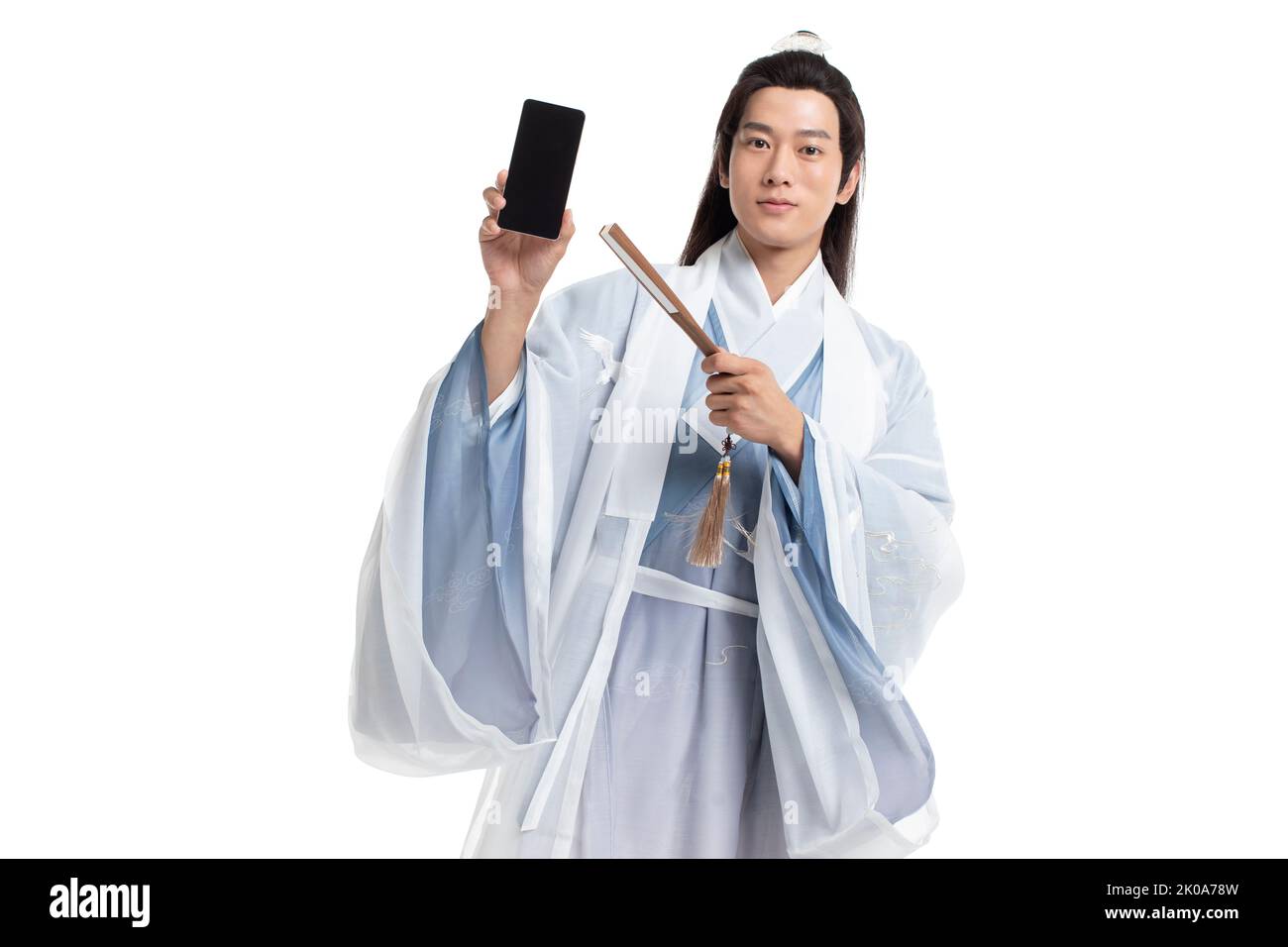 Old chinese man with a fan hi-res stock photography and images - Alamy