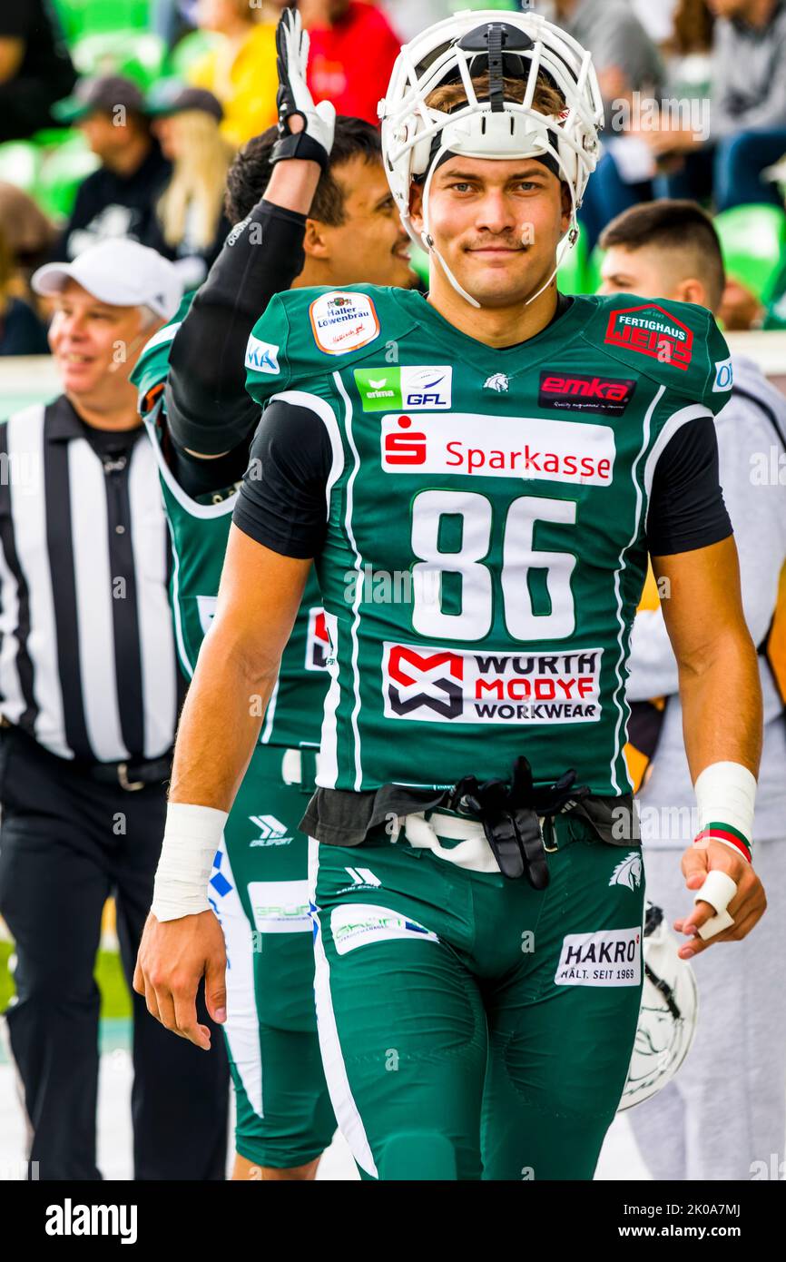 Schwaebisch Hall, Germany. 10th Sep, 2022. US Football: Schwaebisch ...