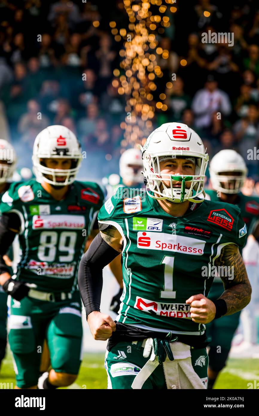 Schwaebisch Hall, Germany. 10th Sep, 2022. US Football: Schwaebisch ...