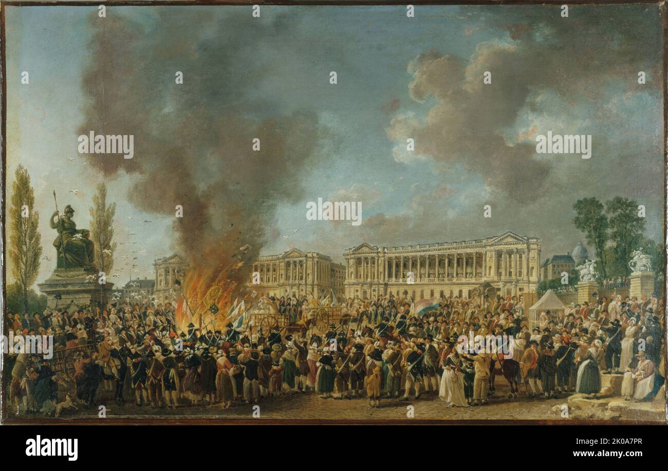 Celebration of Unity and Reunion, on Place de la Revolution, c1793 ...