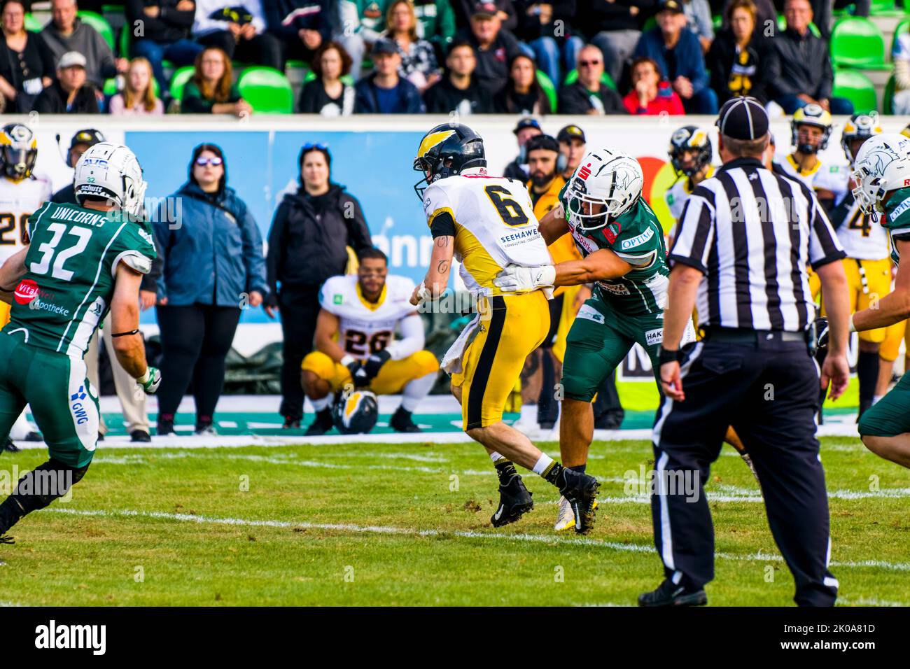 Schwaebisch Hall, Germany. 10th Sep, 2022. US Football: Schwaebisch ...