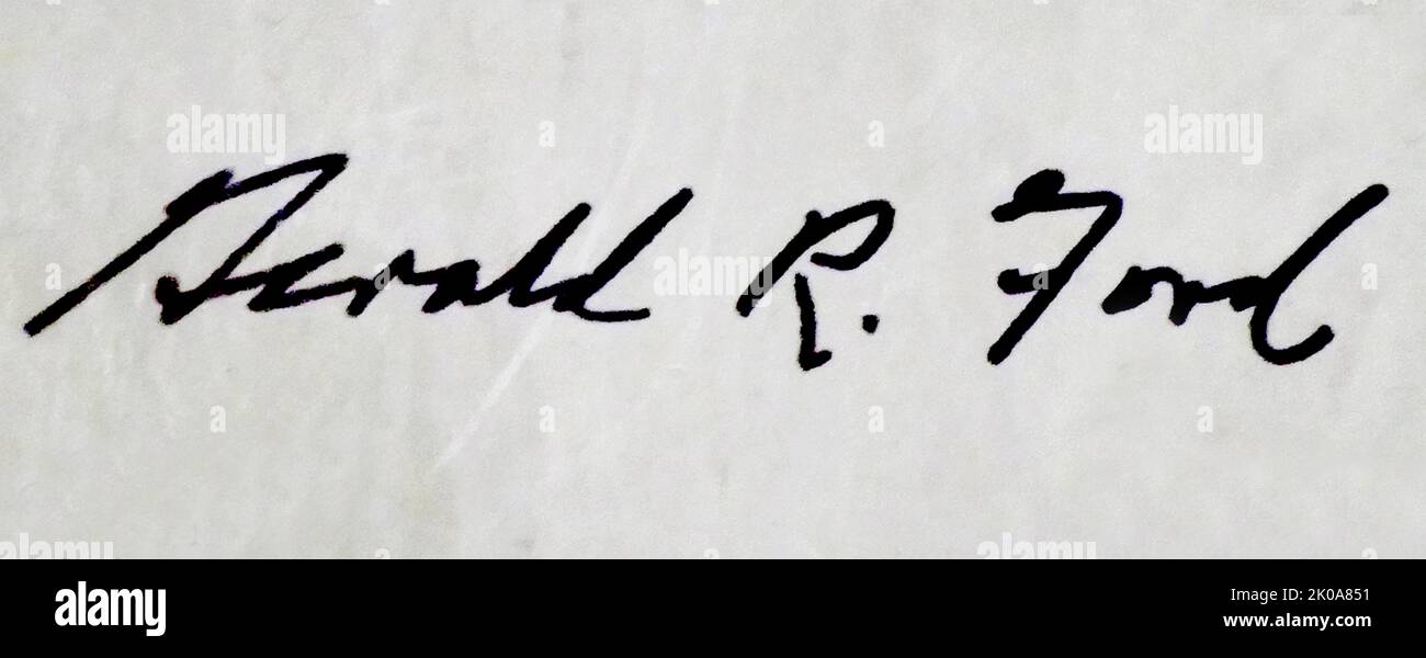 Signature of Gerald Ford when he visited the King David Hotel ...